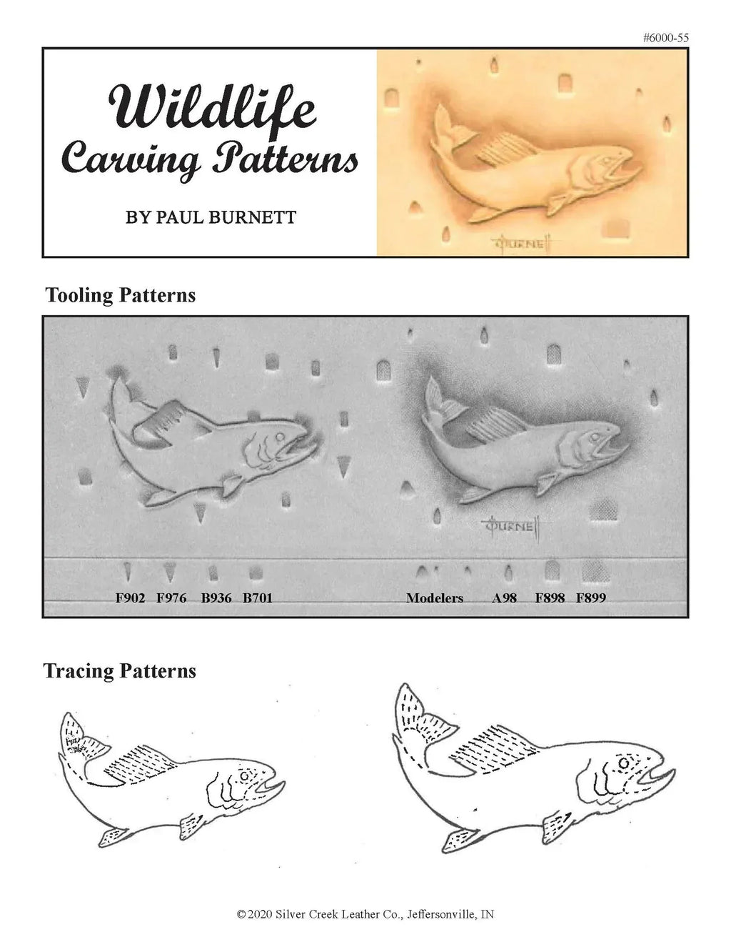 Free Leathercraft Pattern – Tooling Fish by Paul Burnett